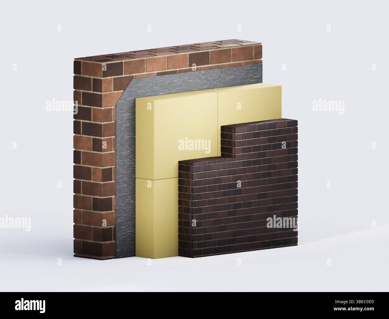3d render house wall insulation hi-res stock photography and images - Alamy