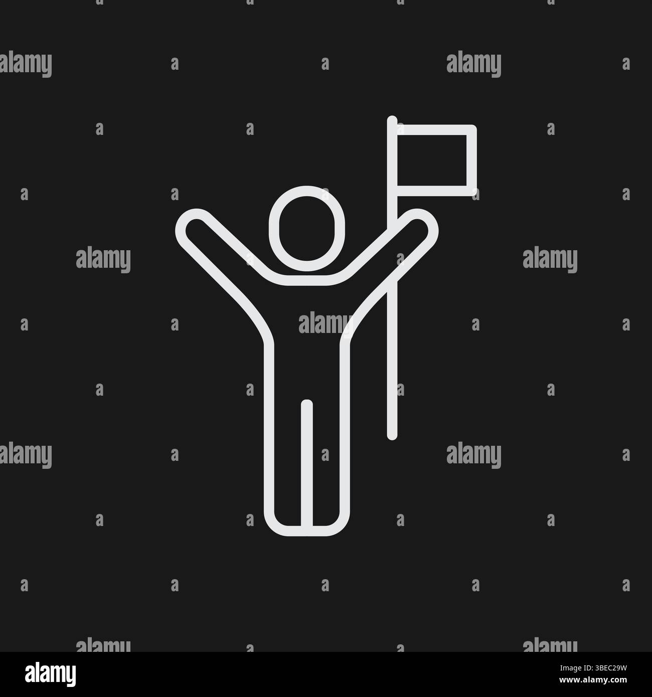 Success arms raised celebrate Stock Vector Images - Alamy