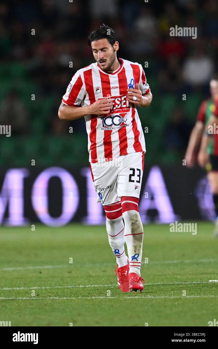 Giuliano Laezza of L.R. Vicenza celebrates after scoring the goal of 2 ...
