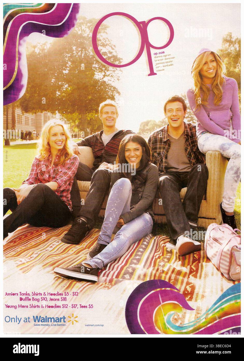 2010 Ocean Pacific OP at Walmart ad featuring Dianna Agron, Trevor ...