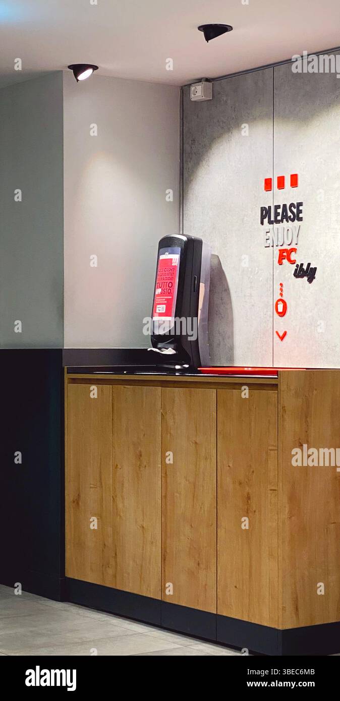 Padova, Italy - April 15, 2025: Self-service Recycling and waste bins ...