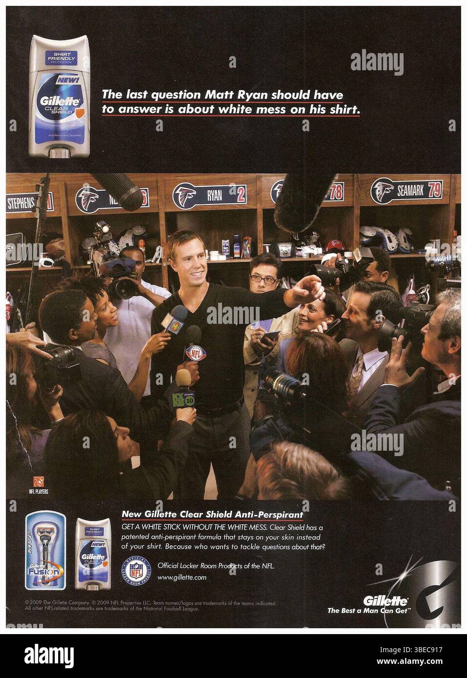 2009 Gillette Clear Shield Antiperspirant Deodorant ad featuring Matt ...