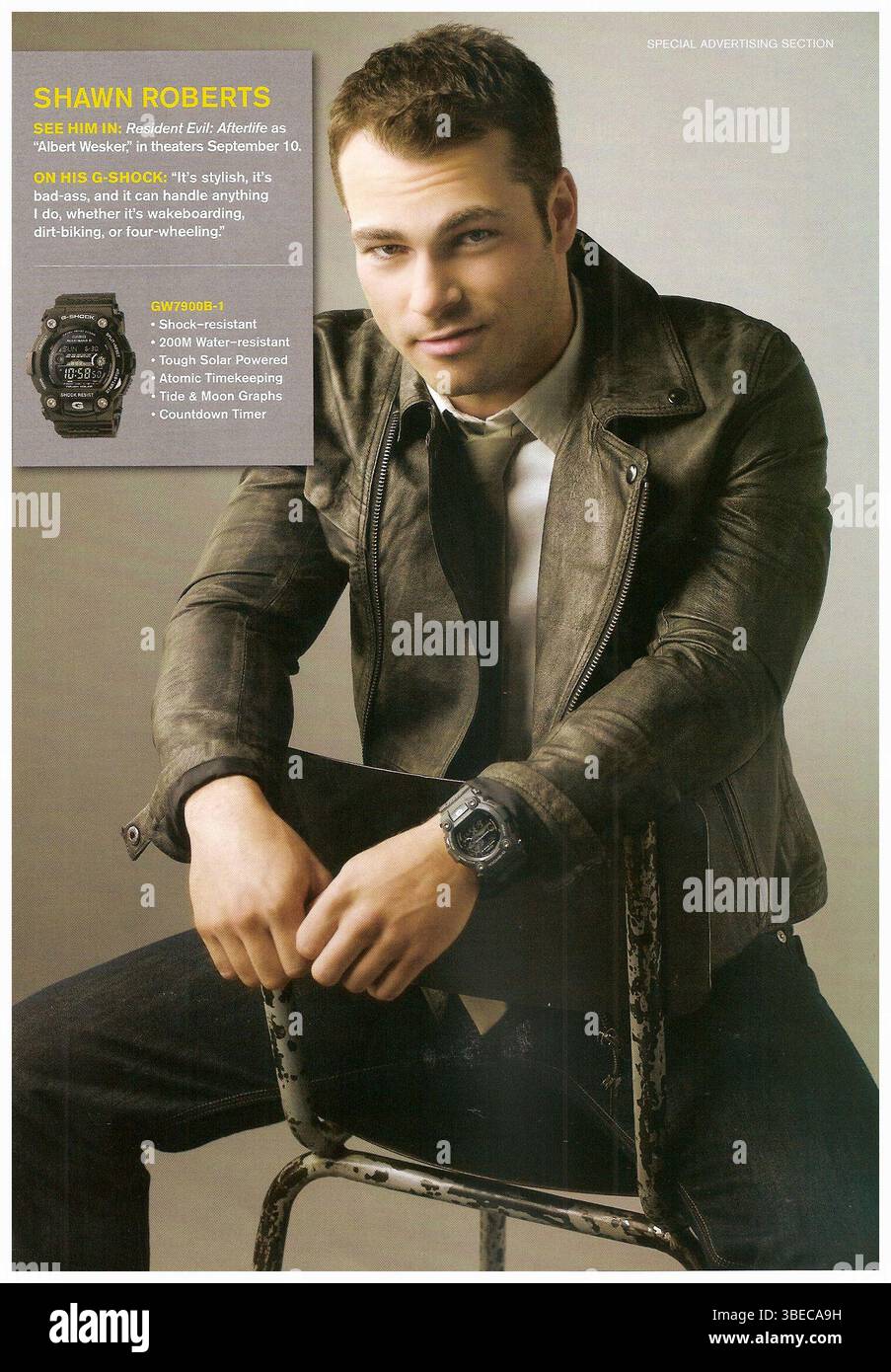 2010 G-Shock by Casio watch ad featuring Canadian actor Shawn Roberts ...