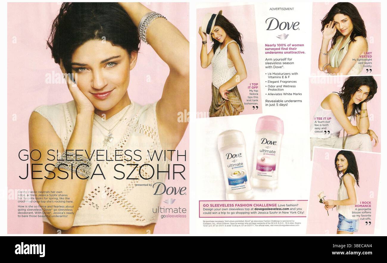 2011 Dove Go sleeveless Anti-Perspirant Deodorant.ad featuring Jessica ...