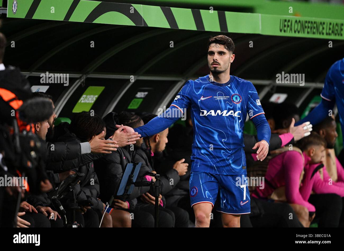 Chelsea's Pedro Neto takes his place on the bench after being ...