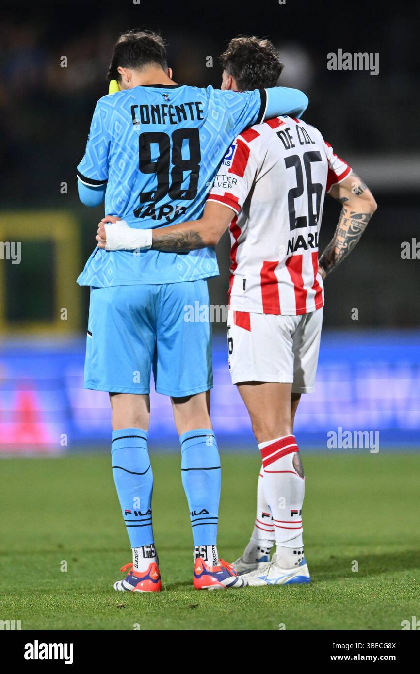 The disappointment of Alessandro Confente of L.R. Vicenza and Filippo ...