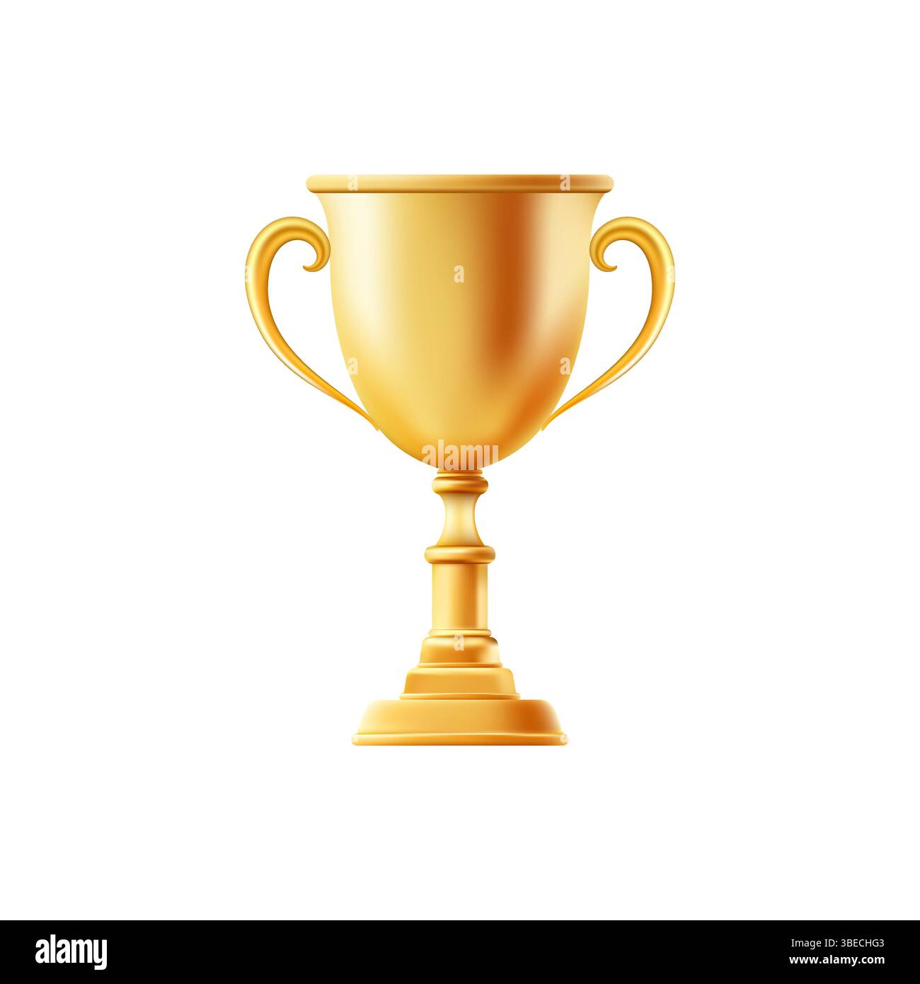 3D Gold Award Cup. Winner trophy. Award ceremony Stock Vector Image ...