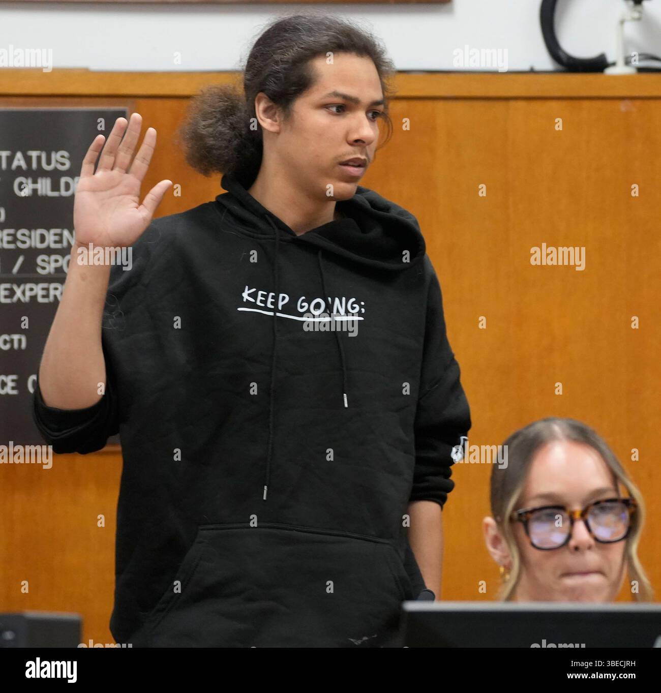 Osyrus Terrell is sworn in before testifying on Wednesday, May 28, 2025 ...