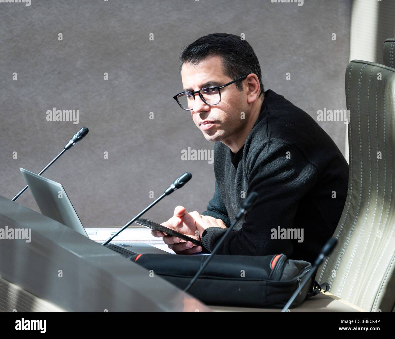 M Hamed Kasmi Team Fouad Ahidar at the Flemish parliament plenary ...