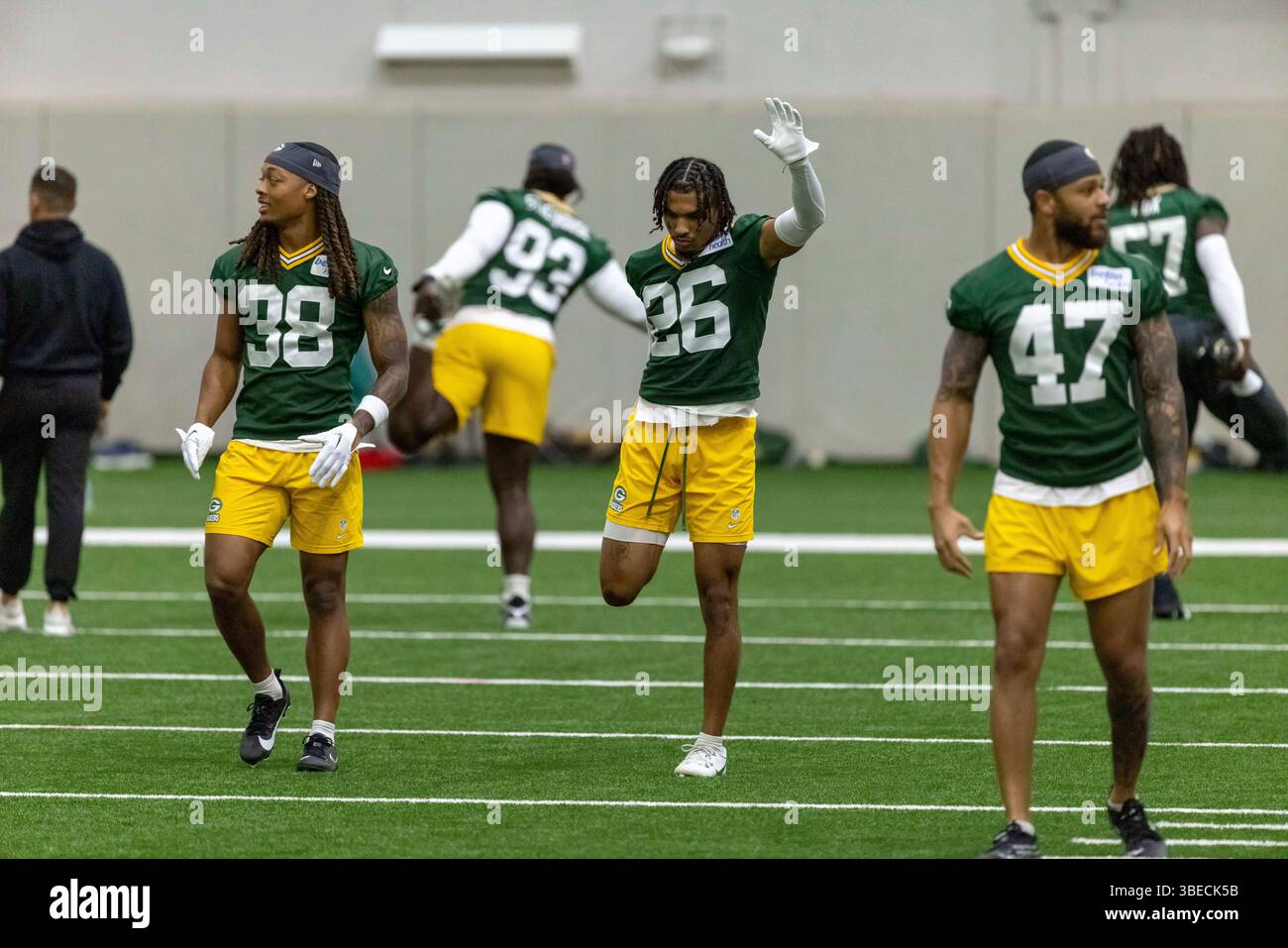 Green Bay Packers cornerback Micah Robinson (26) during an OTA practice ...