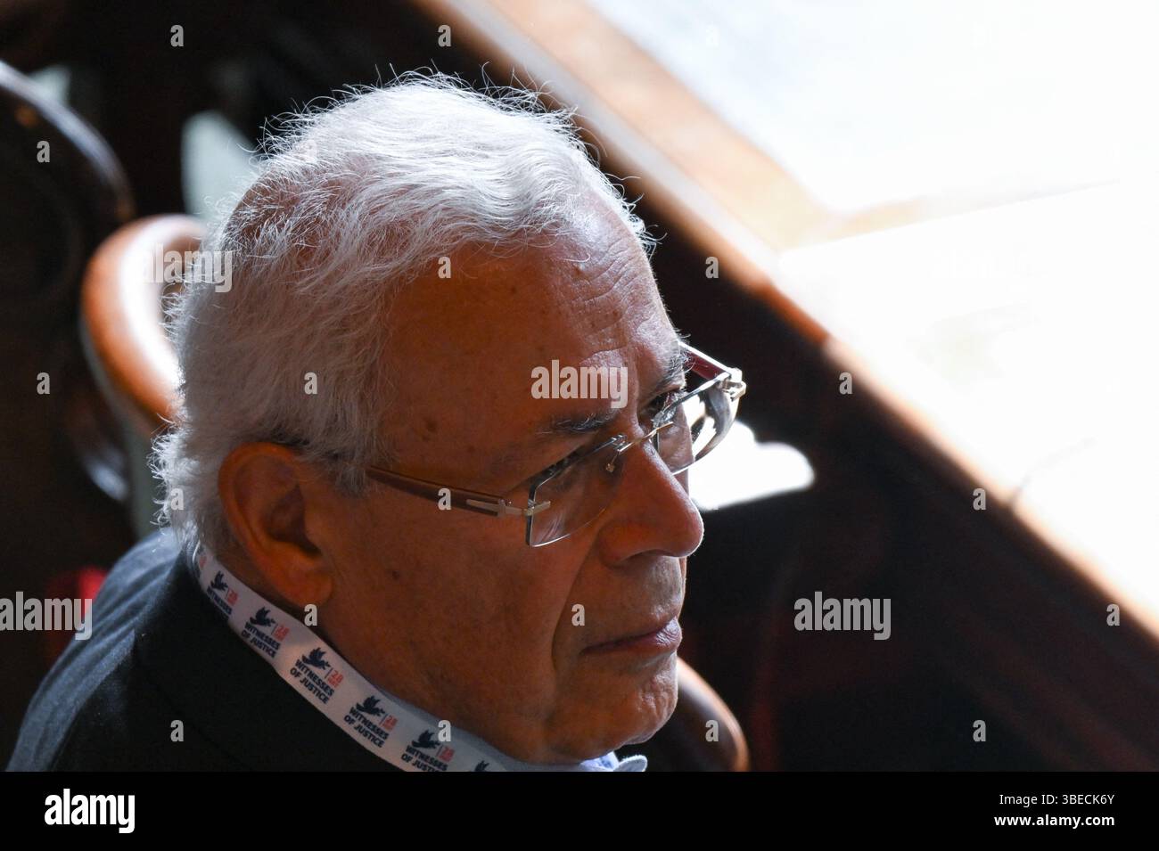 Paris, France. 28th May, 2025. Syrian author Burhan Ghalioun attends ...