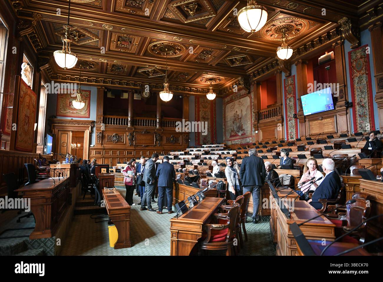 Paris, France. 28th May, 2025. This photograph shows the council room ...