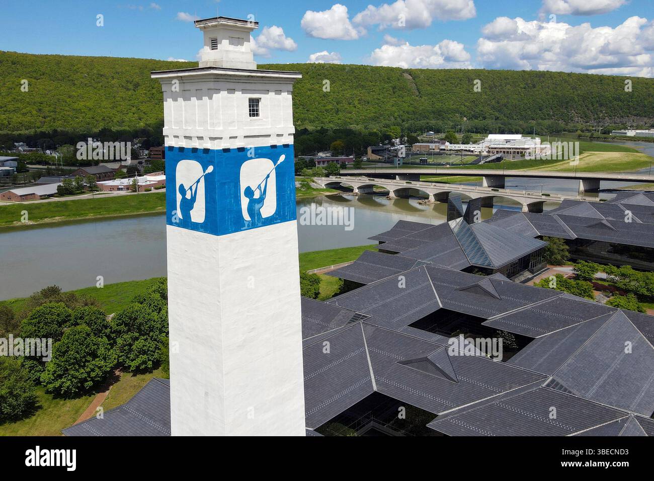 The Corning Inc. glass works headquarters with Little Joe Tower and the ...