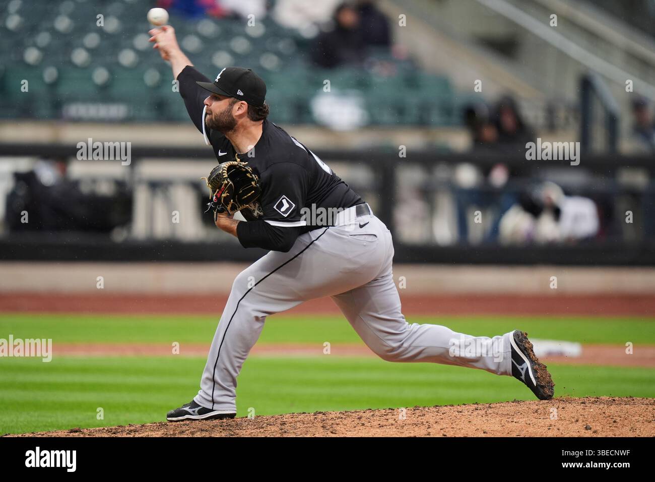 Chicago White Sox's Bryse Wilson pitches during the ninth inning of a ...