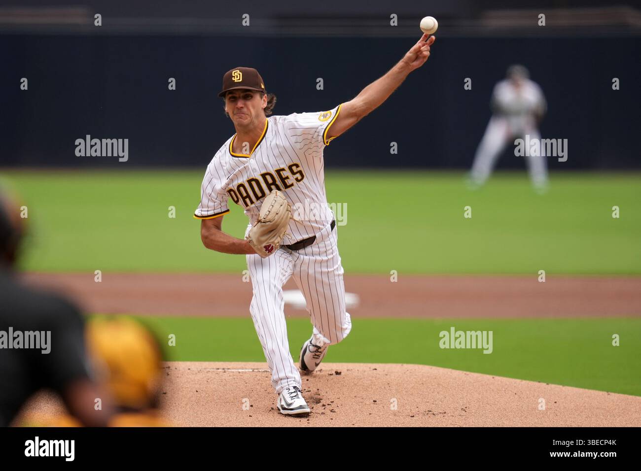 San Diego Padres starting pitcher Kyle Hart works against a Miami ...