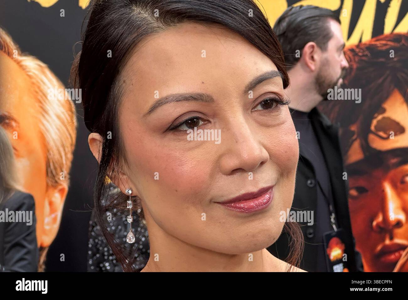 Ming-Na Wen speaks with the media at the world premiere of "Karate Kid ...