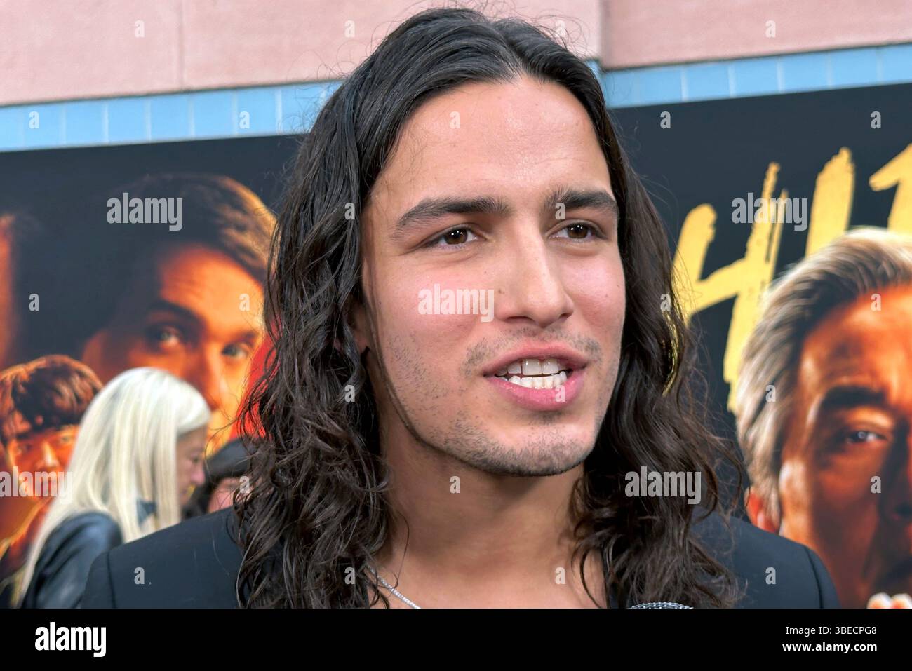 Aramis Knight speaks with the media at the world premiere of "Karate ...