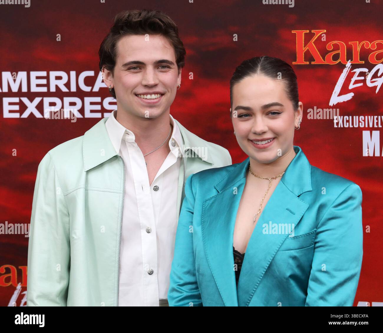 New York, New York, USA. 27 May 2025. Tanner Buchanan and Mary Mouser attend the “Karate Kid ...