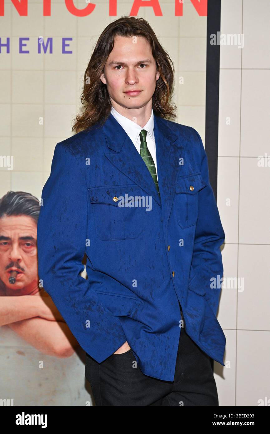 Ansel Elgort attends the Focus Features' premiere of "The Phoenician ...