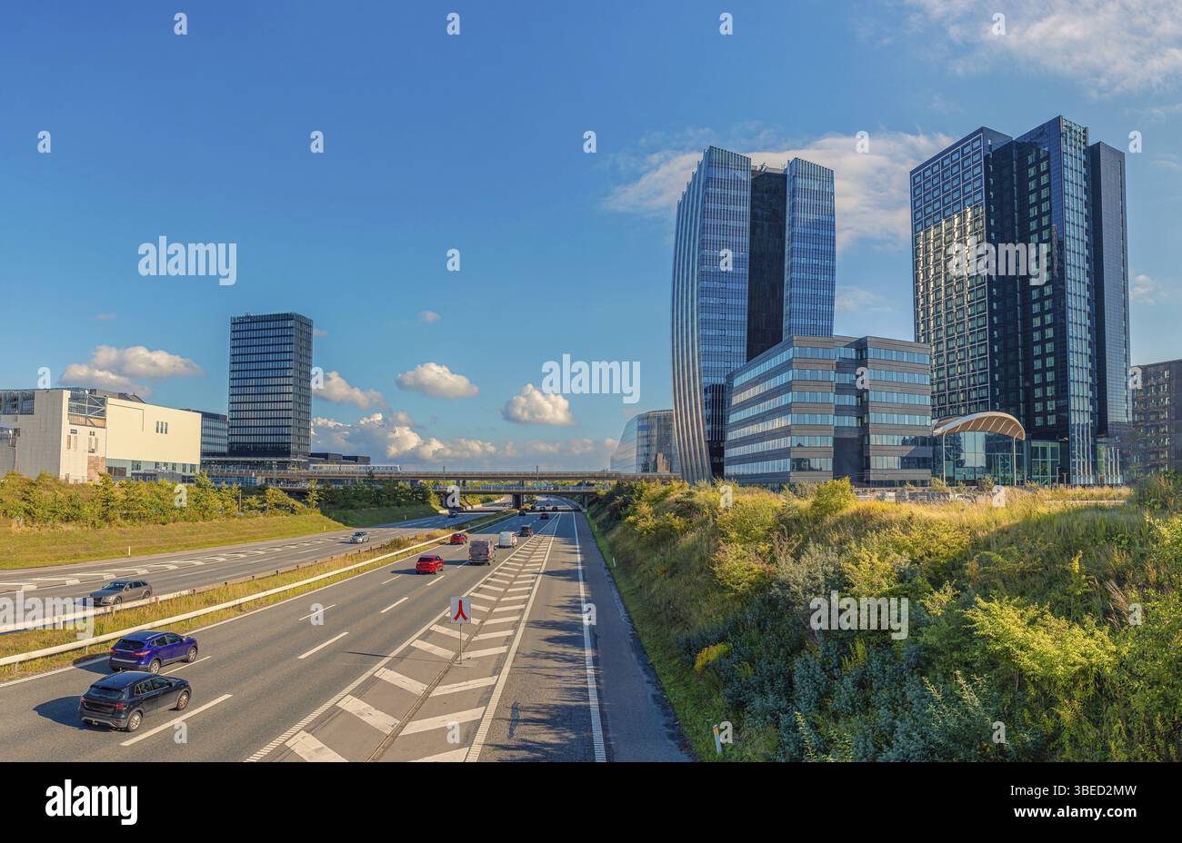Modern buildings of hotel Crowne Plaza Copenhagen Towersand and ...