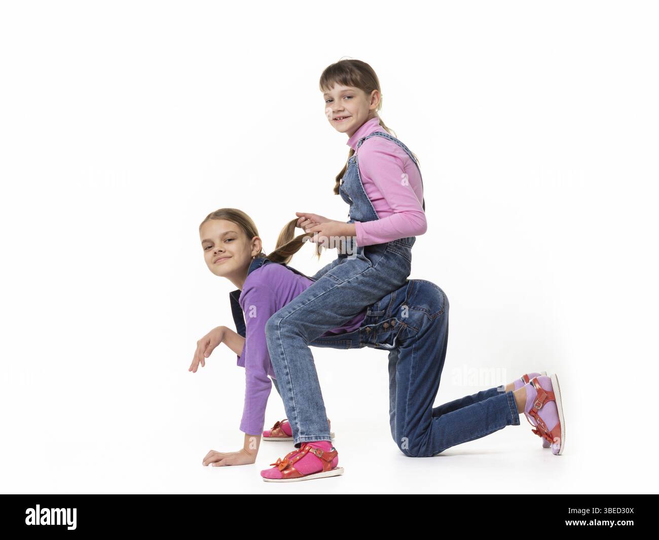 Girls horse Cut Out Stock Images & Pictures - Alamy