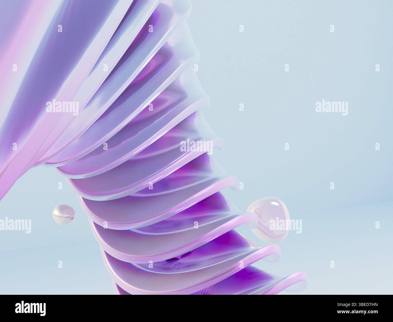 3d render of abstract arc in futuristic style with liquid drops. High ...