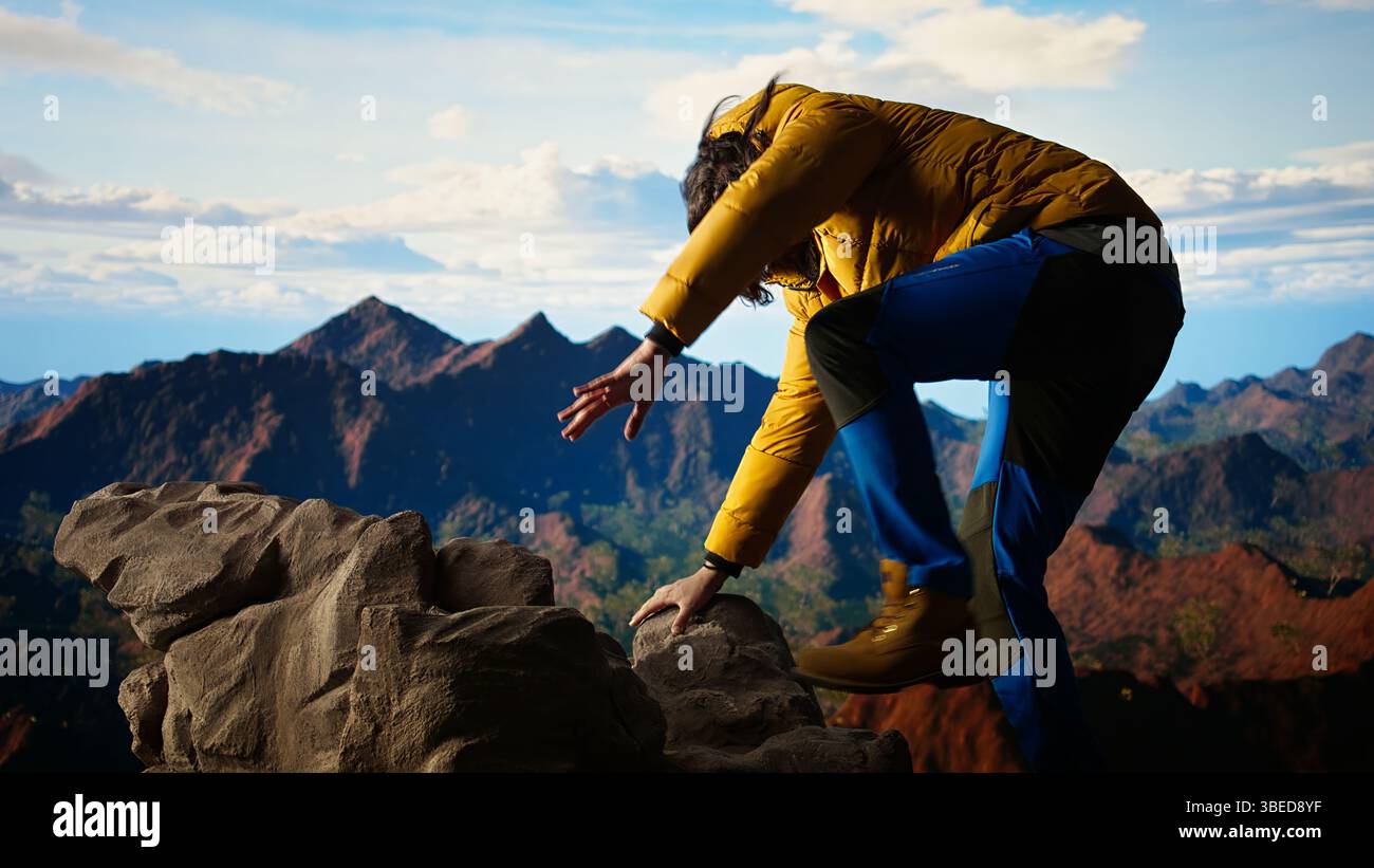 Battling intense wind searching better hi-res stock photography and ...