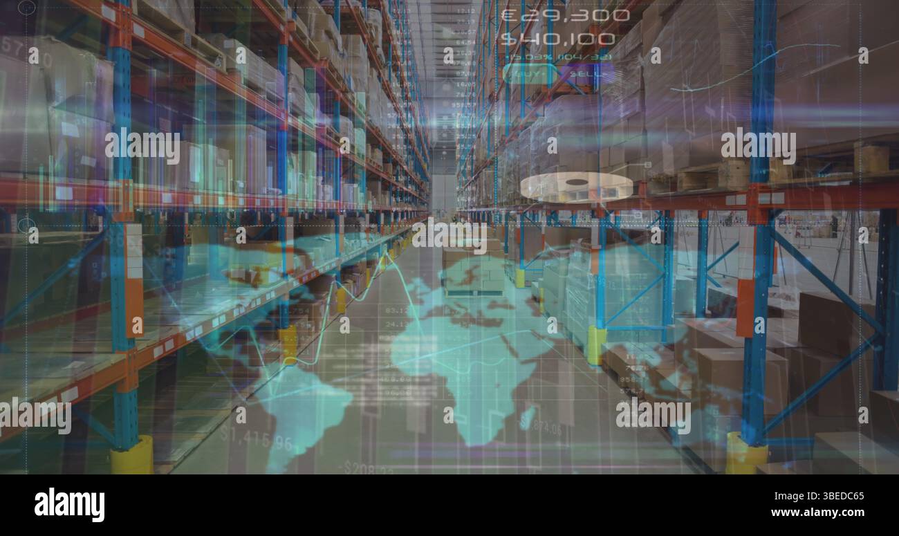 Global supply chain world map hi-res stock photography and images - Alamy