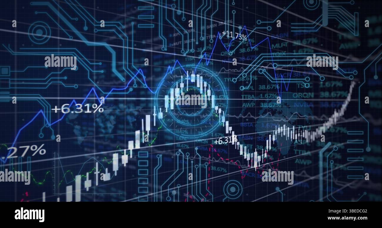 Microprocessor connections financial data hi-res stock photography and ...