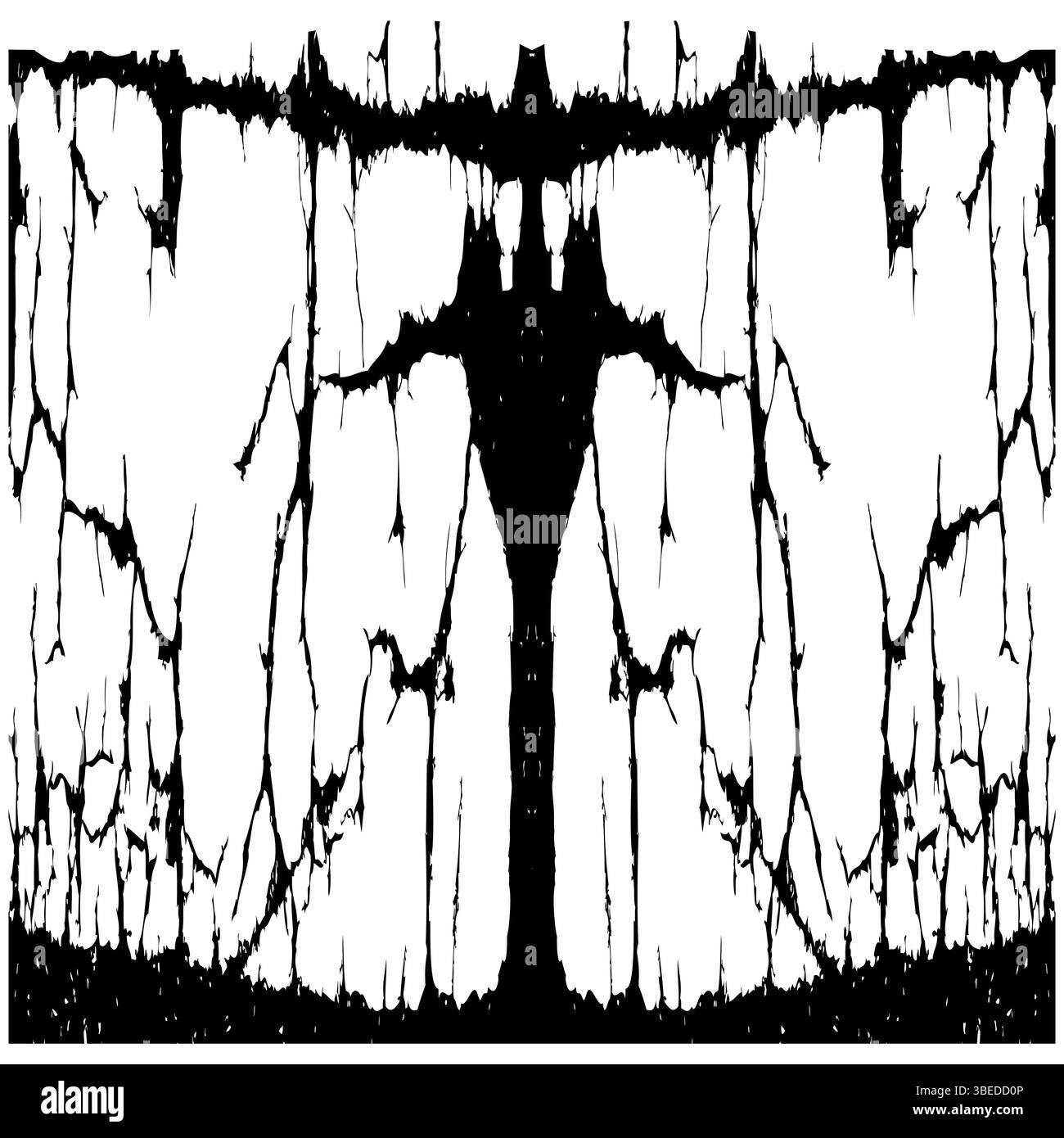 Cracked surface texture. Central black figure. Fracture abstract vector ...