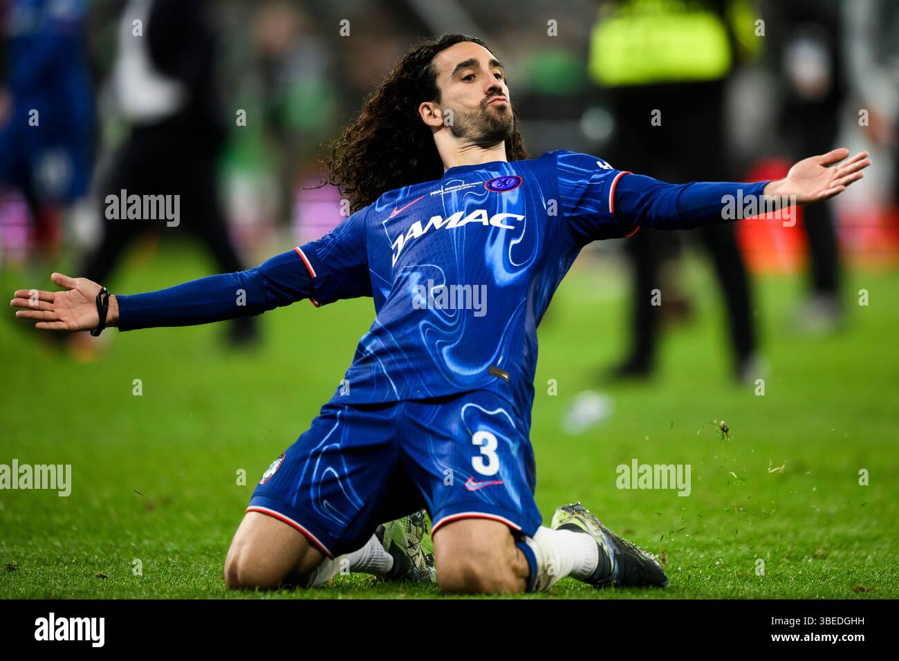 Marc Cucurella of Chelsea FC celebrates following the final whistle of ...