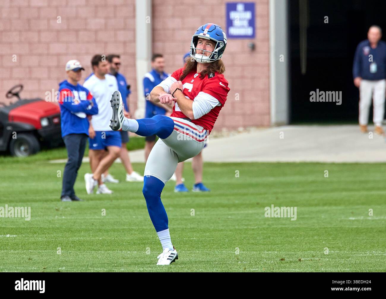 New York Giants punter Jamie Gillian (6) during organized team ...