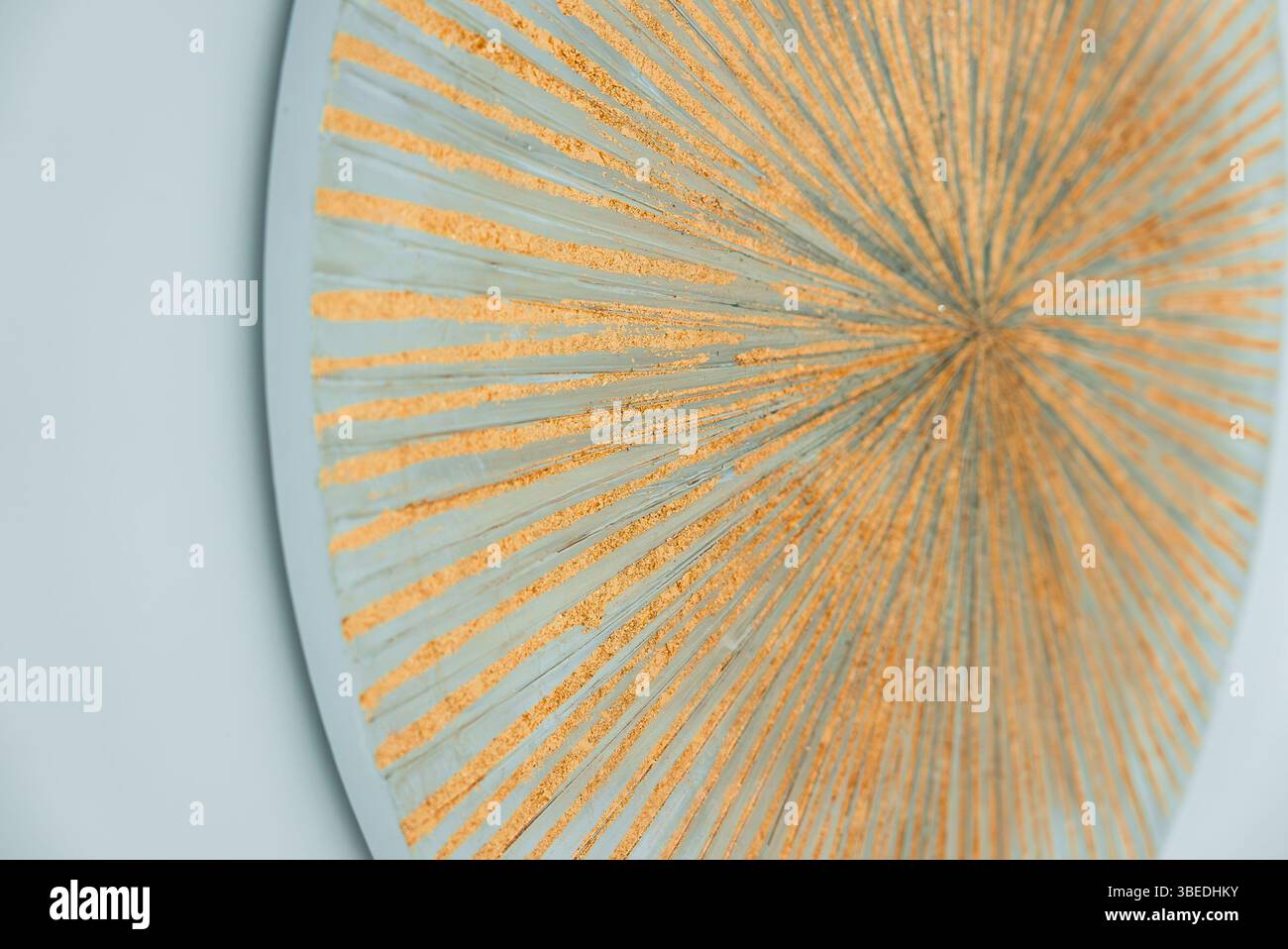 Close Up of Decorative Circular Design with Radiant Golden Lines Stock ...