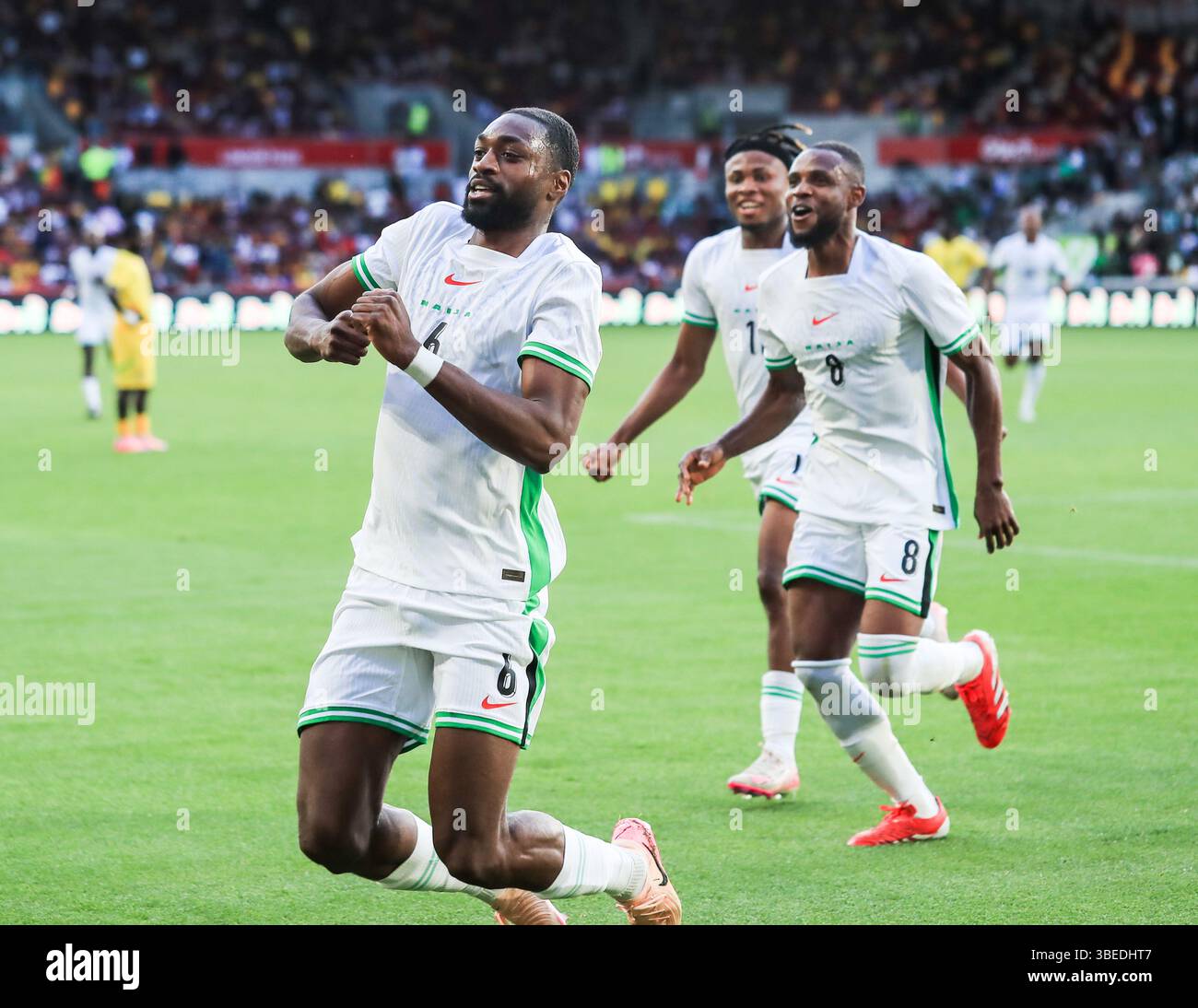Brentford, England, 28th May, 2025, Semi Ajayi celebrates scoring for ...