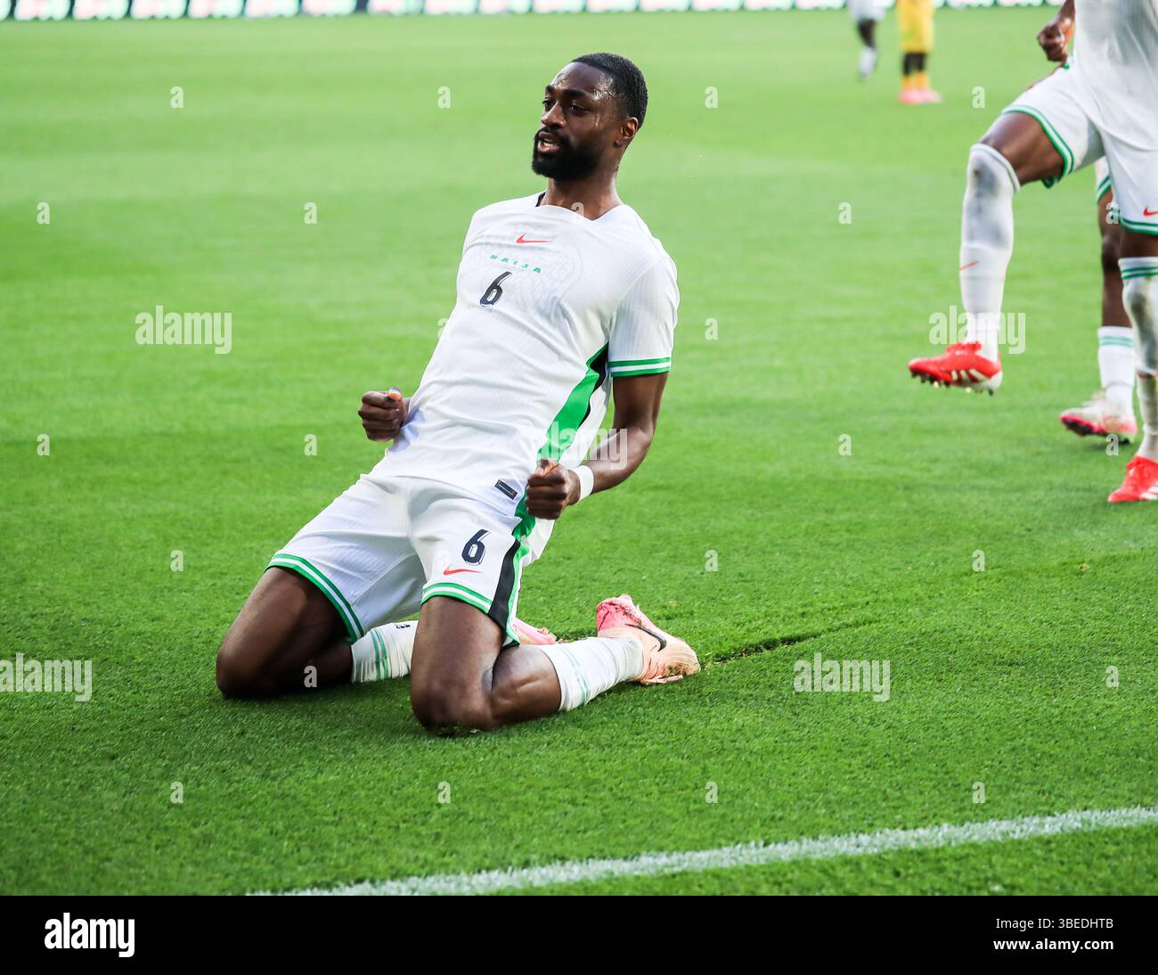 Brentford, England, 28th May, 2025, Semi Ajayi celebrates scoring for ...