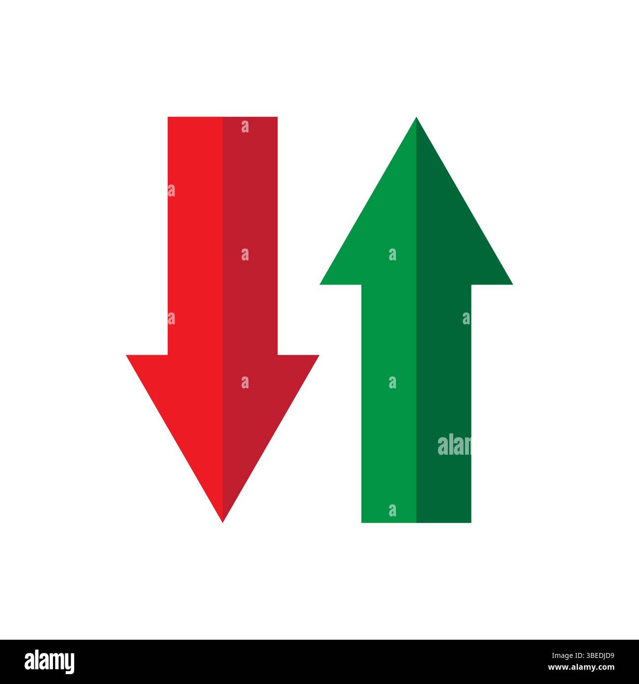 Arrow direction icon. Red green arrows. Up down movement. Vector ...