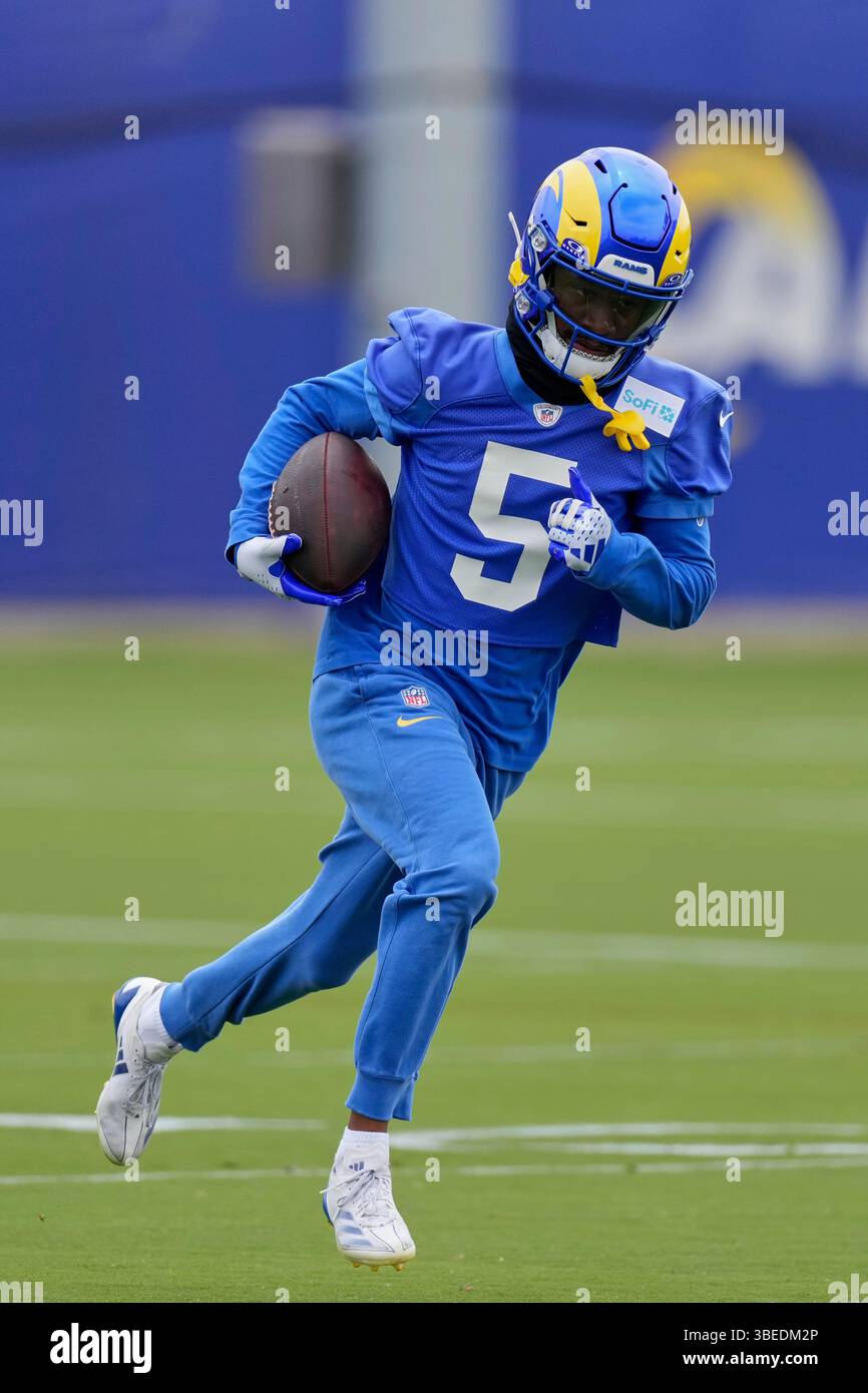 Los Angeles Rams wide receiver Tutu Atwell runs a play during the NFL ...