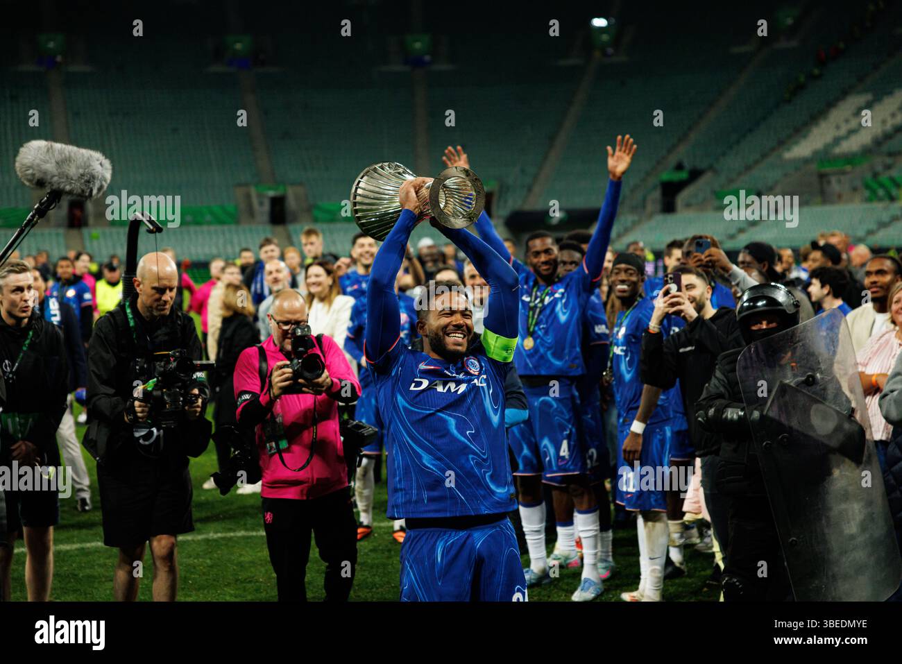 Reece James seen during UEFA Conference League 2025 final game between ...
