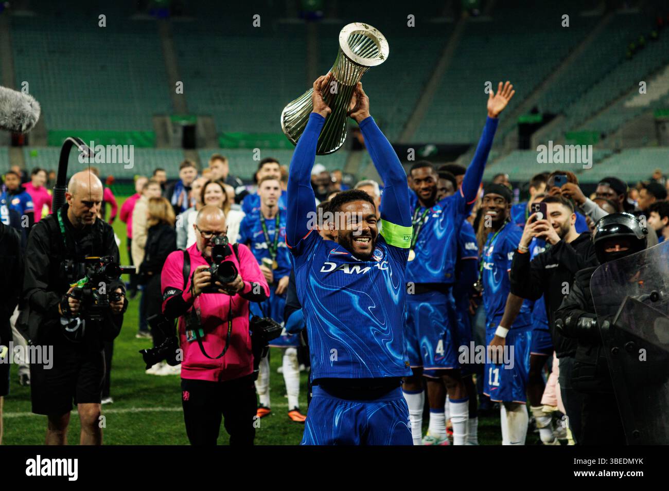 Reece James seen during UEFA Conference League 2025 final game between ...