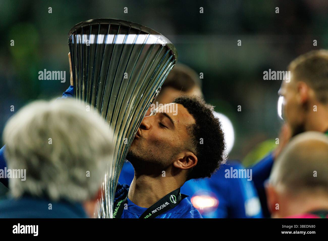 Jadon Sancho seen during UEFA Conference League 2025 final game between Real Betis Balompie and ...