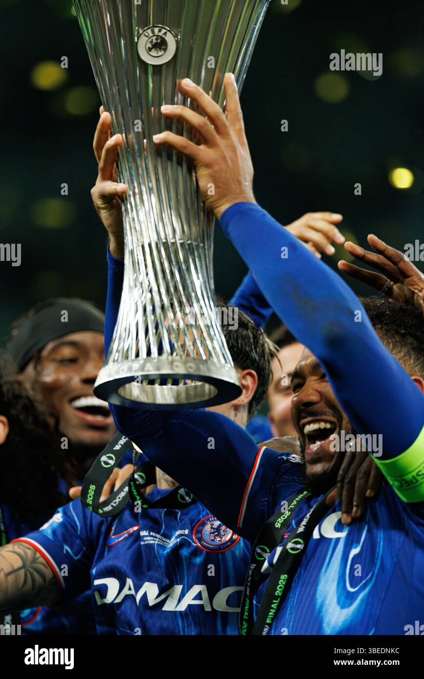 Reece James seen during UEFA Conference League 2025 final game between ...