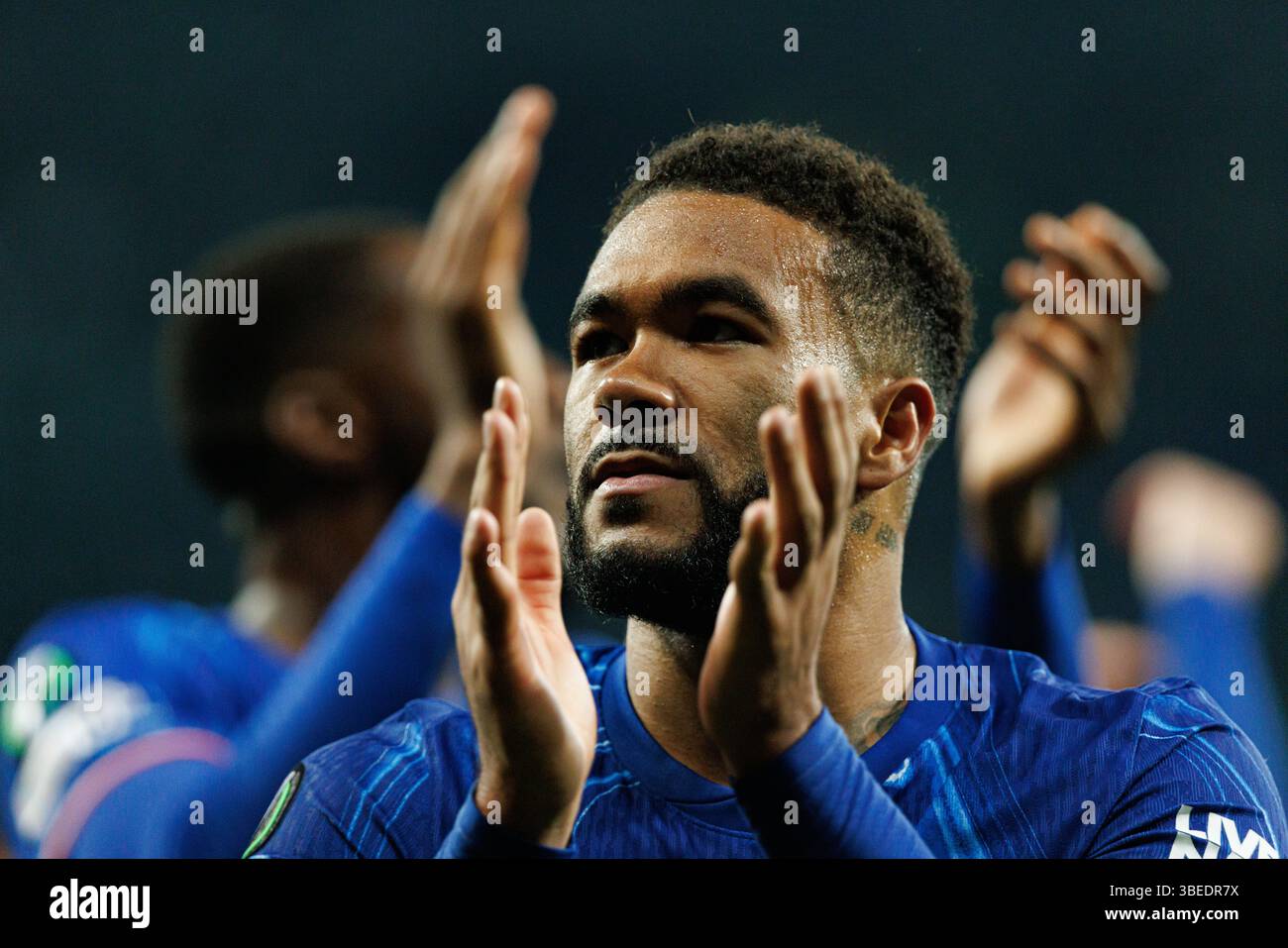 Reece James seen during UEFA Conference League 2025 final game between ...