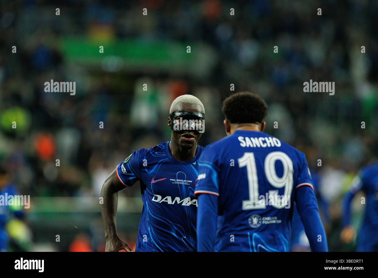 Moises Caicedo seen celebrating after scoring goal during UEFA ...