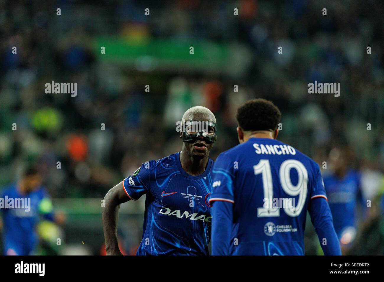 Moises Caicedo seen celebrating after scoring goal during UEFA ...