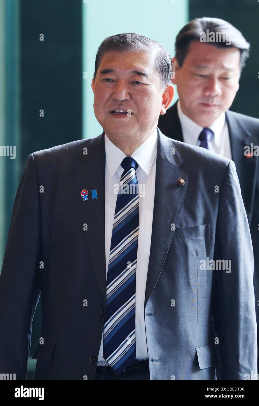 Japanese Prime Minister Shigeru Ishiba arrives at prime minister's ...