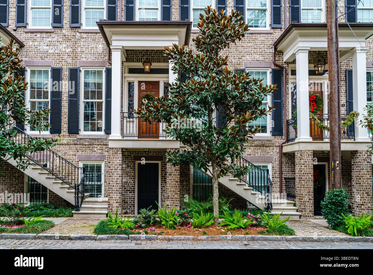 December 28,2023, Savannah, GA: Facade of a residential building in ...