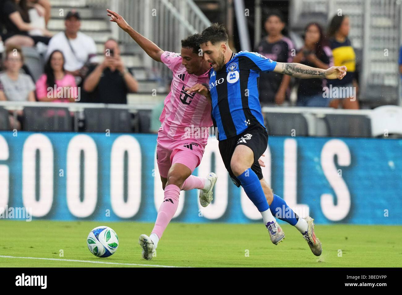 Inter Miami defender Ian Fray (17) and CF Montreal defender Luca ...
