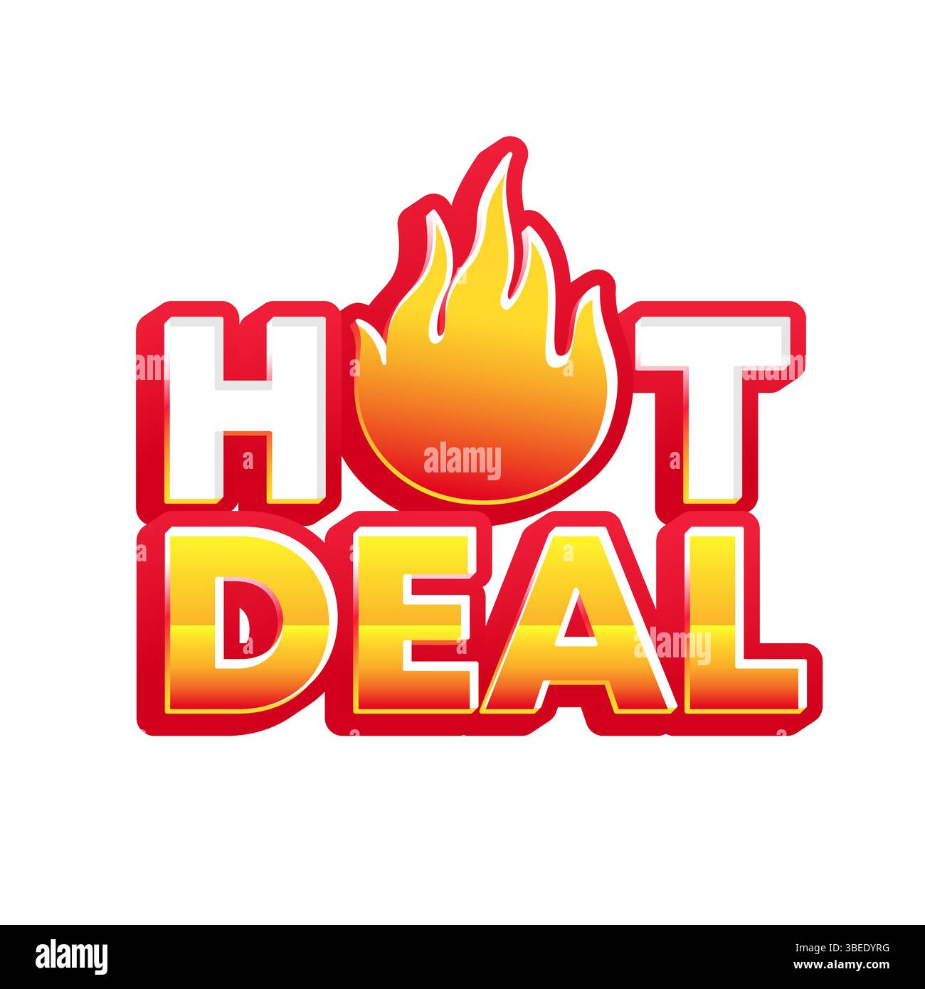 Burning hot deal promotion Stock Vector Images - Alamy