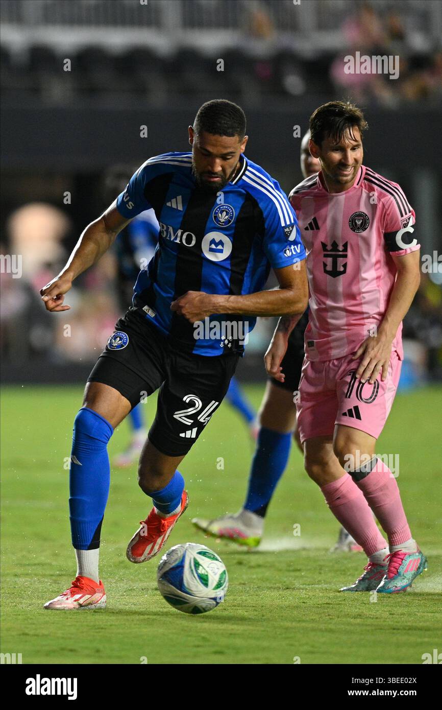 28/05/2025 George Campbell (24) drives the ball after Lionel Messi’s ...