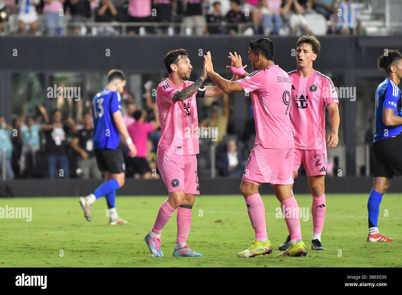 28/05/2025 Lionel Messi (10), Luis Suarez (9) and teammates celebrates ...